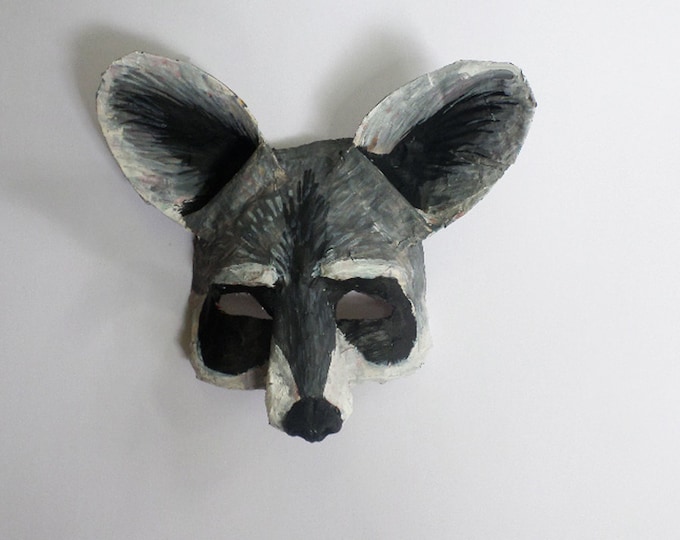 Raccoon Mask, Woodland Creature, Paper Mache, Forest, Animal, Unique ...