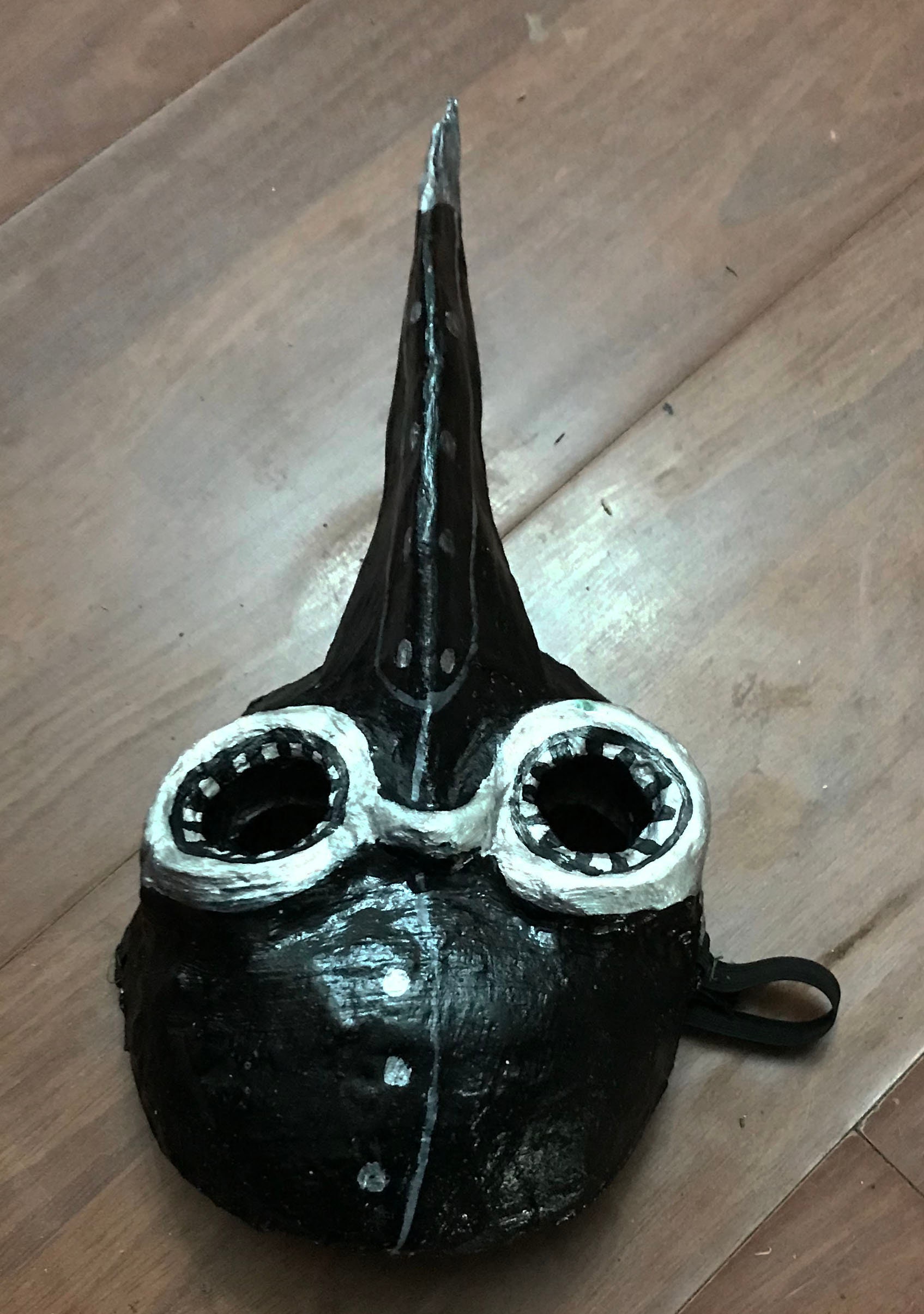 Black and Silver Plague Doctor Mask Mask Plague Paper | Etsy
