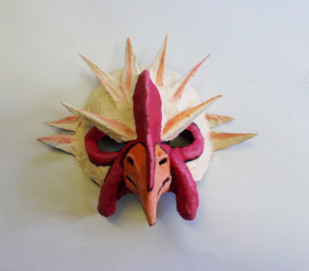 Chicken Mask, Hen, Paper Mache, Farm Animal, Fowl, Chicken, Unique Mask ...