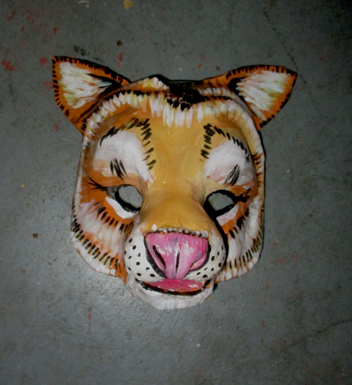 Tiger Cub Mask, Baby Bengal Tiger, Mask, Costume, Wearable, Paper Mach ...