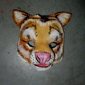 Tiger Cub Mask, Baby Bengal Tiger, Mask, Costume, Wearable, Paper Mach ...