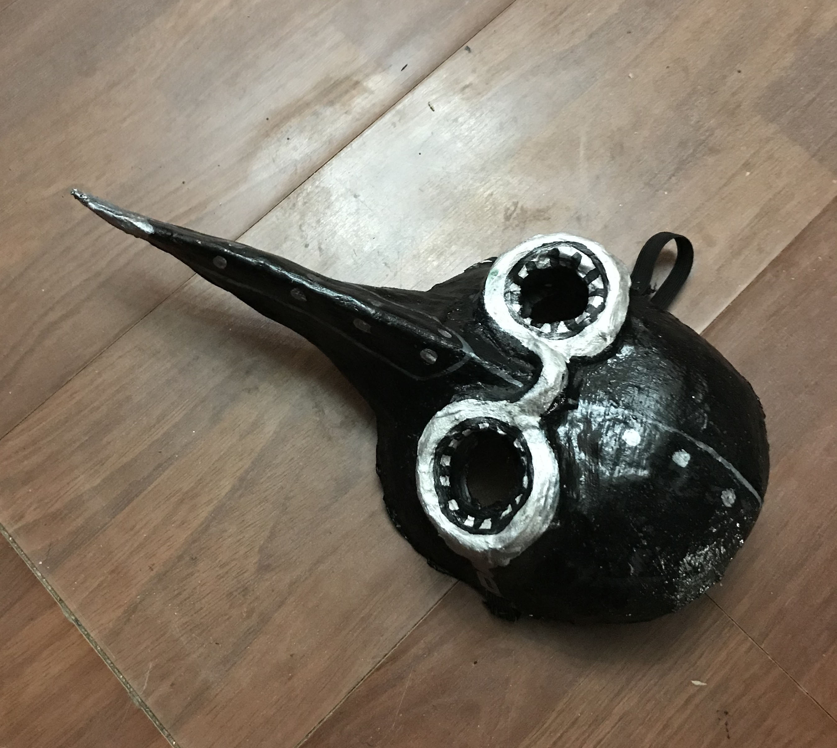 Black and Silver Plague Doctor Mask Mask Plague Paper | Etsy