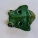 Frog Mask, Wearable, Paper Mache, Hand Sculpted, Amphibian, Toad, Green ...
