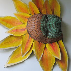 Sunflower Mask, Sunflower, Flower, Paper Mache, Wearable, Costume, Mask ...