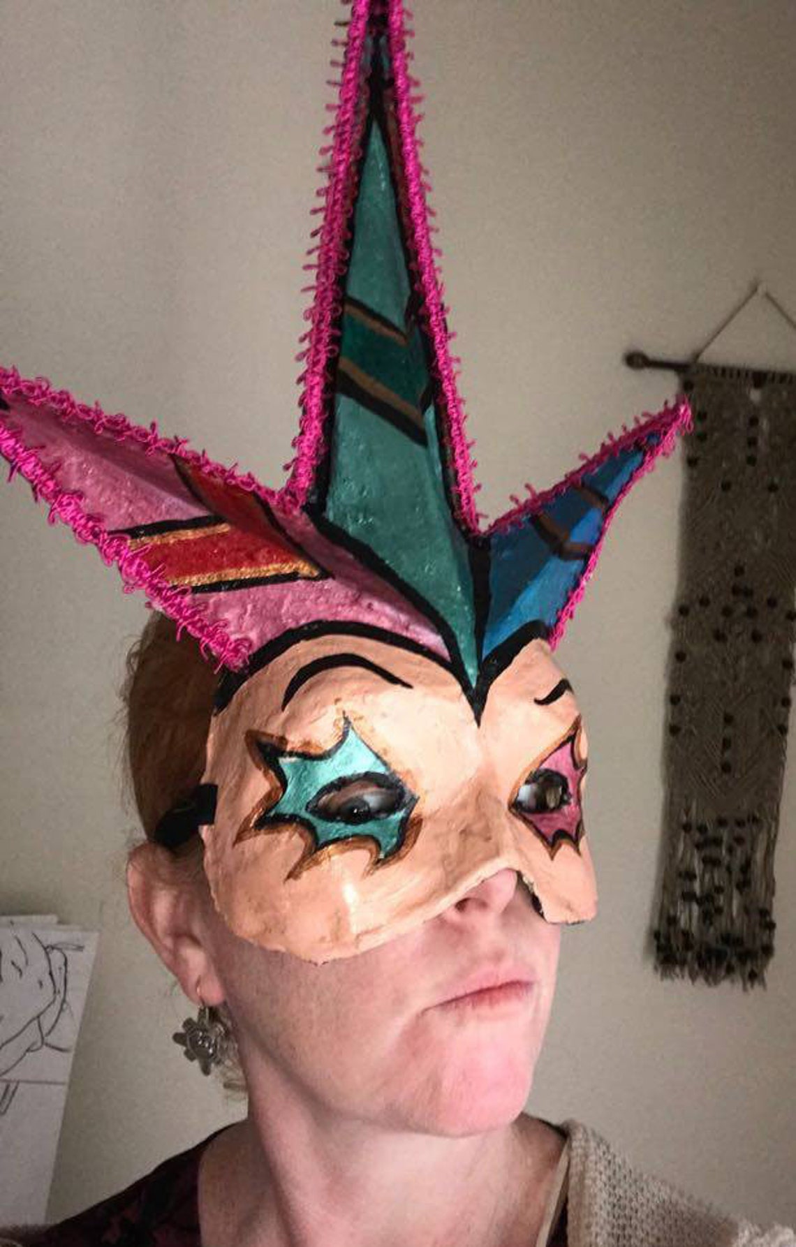 Starburst Carnival Mask Mardi Gras Carnival Festival Mask - Etsy