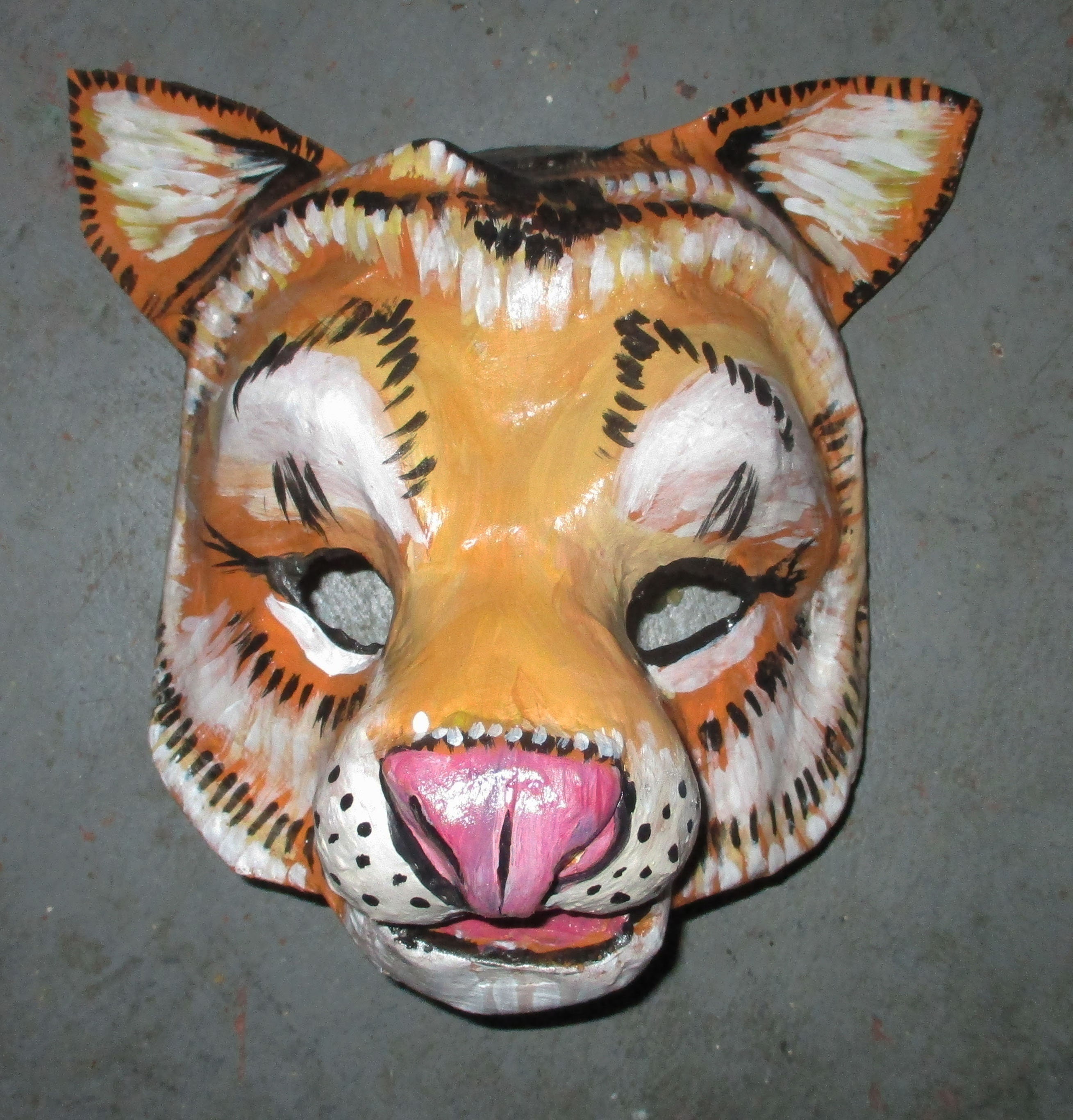 Tiger Cub Mask, Baby Bengal Tiger, Mask, Costume, Wearable, Paper Mach ...