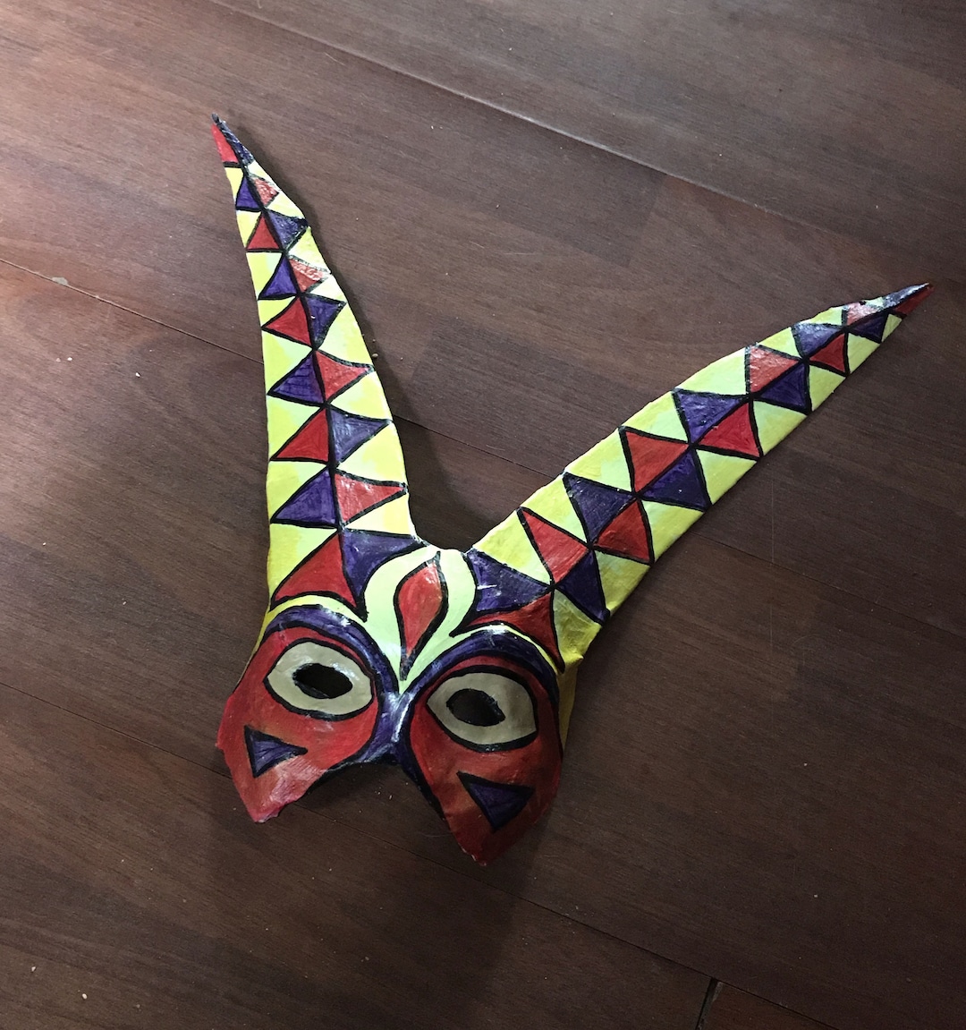 Carnival-mardi Gras Mask-jester-festival Mask, Paper Mache, Wearble - Etsy