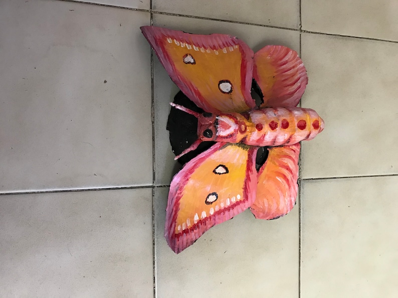 Elephant Hawk Moth Mask Pink Butterfly Mask Paper Mache - Etsy