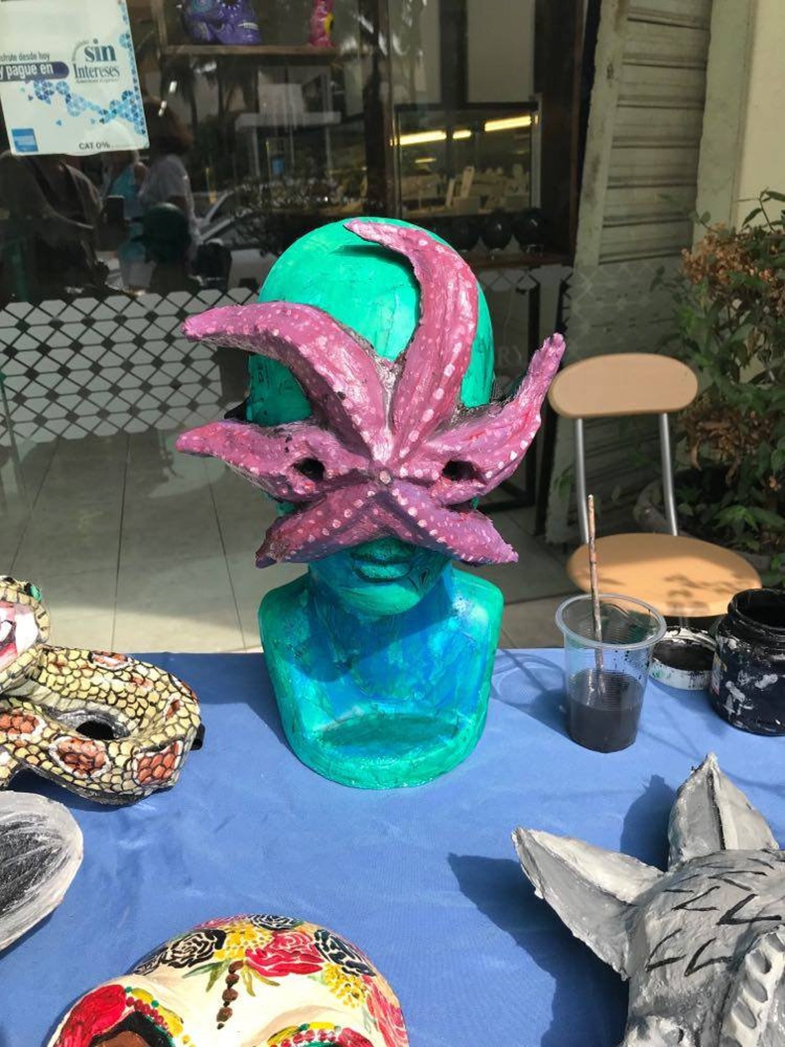 Starfish Mask Sea Creature Paper Mache Wearable - Etsy