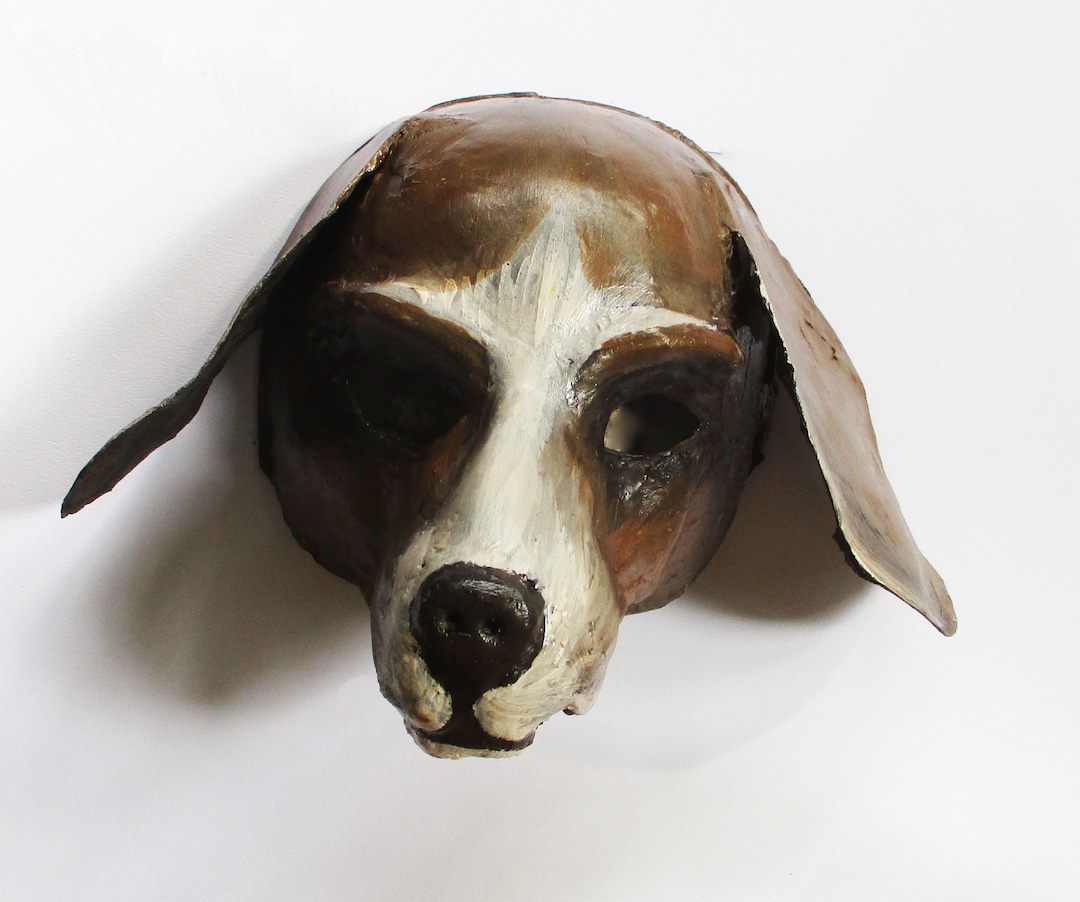 Dog Mask, Canine, Paper Mache, Costume, Cosplay, Puppy Dog - Etsy