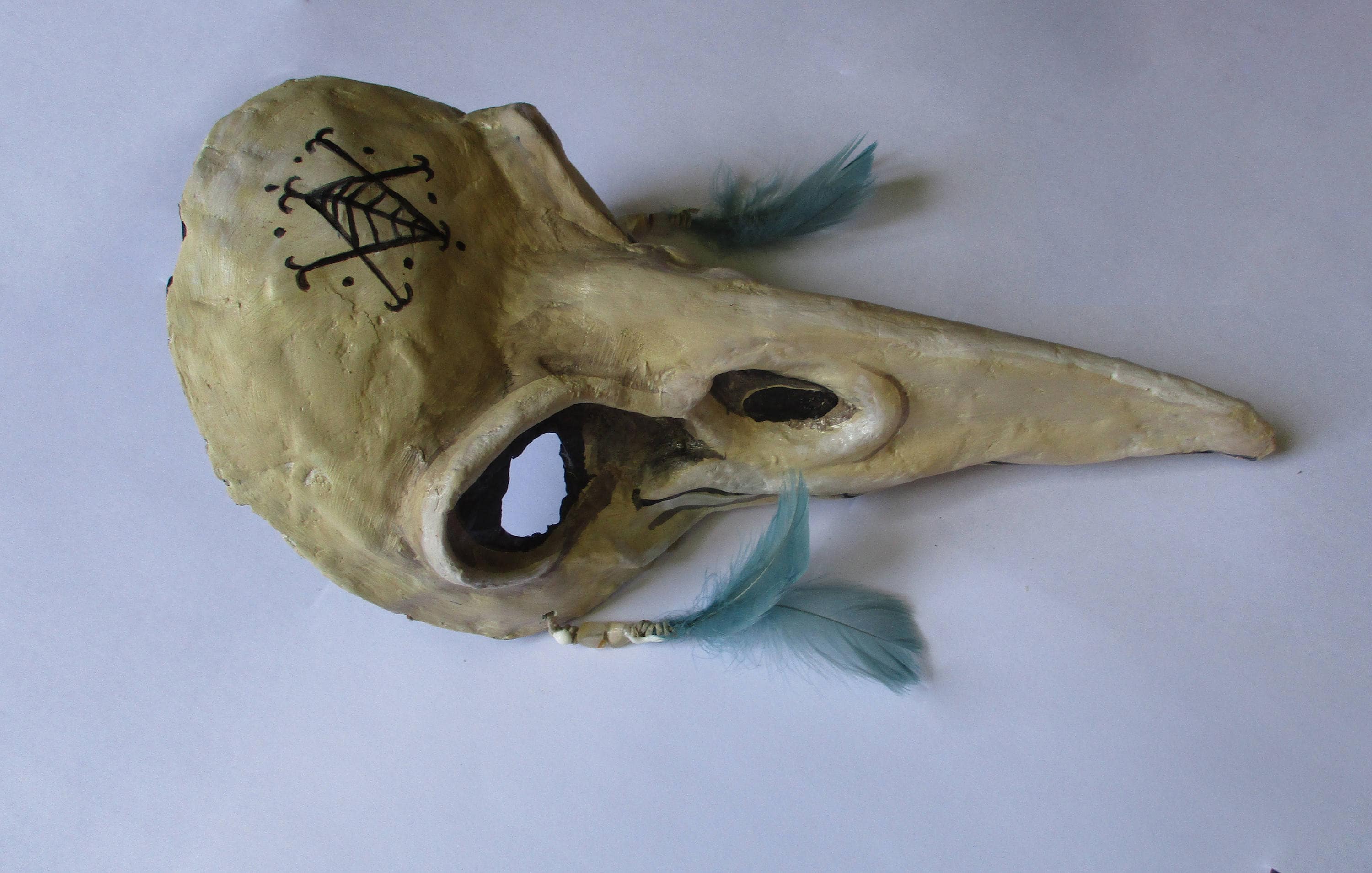 Voodoo Bird Skull Mask Witchcraft Voodoo Paper Mache - Etsy