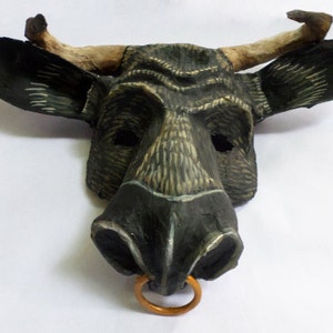 Minotaur Mask, Bull, Bull Mask, Mythical Creature, Paper Mache ...