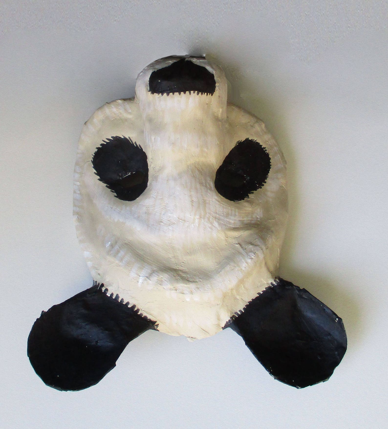 Panda Bear Mask, Paper Mache, Wearable, Black and White Animal Mask - Etsy