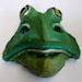 Frog Mask, Wearable, Paper Mache, Hand Sculpted, Amphibian, Toad, Green ...
