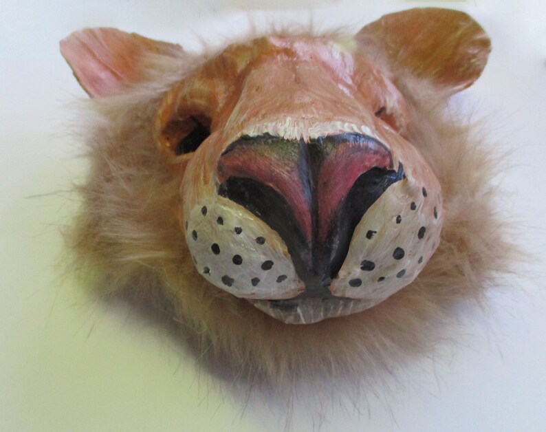 Lion Mask. Male Lion Mask Paper Mache Wearable African | Etsy