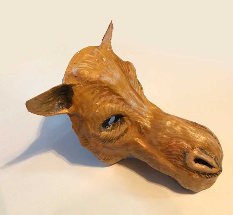 Camel Mask Animal Mask Paper Mache Wearable Costume Mask | Etsy