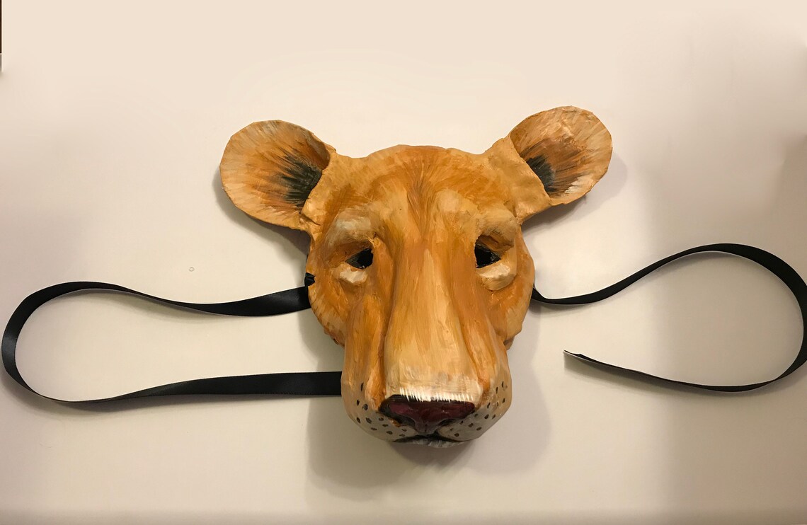 African Lioness Mask Female Lion Big Cat Animal Mask - Etsy