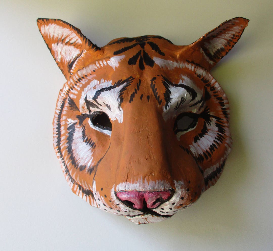 Bengal Tiger Mask, Unique Mask, Animal Mask, Paper Mache, Wearable - Etsy