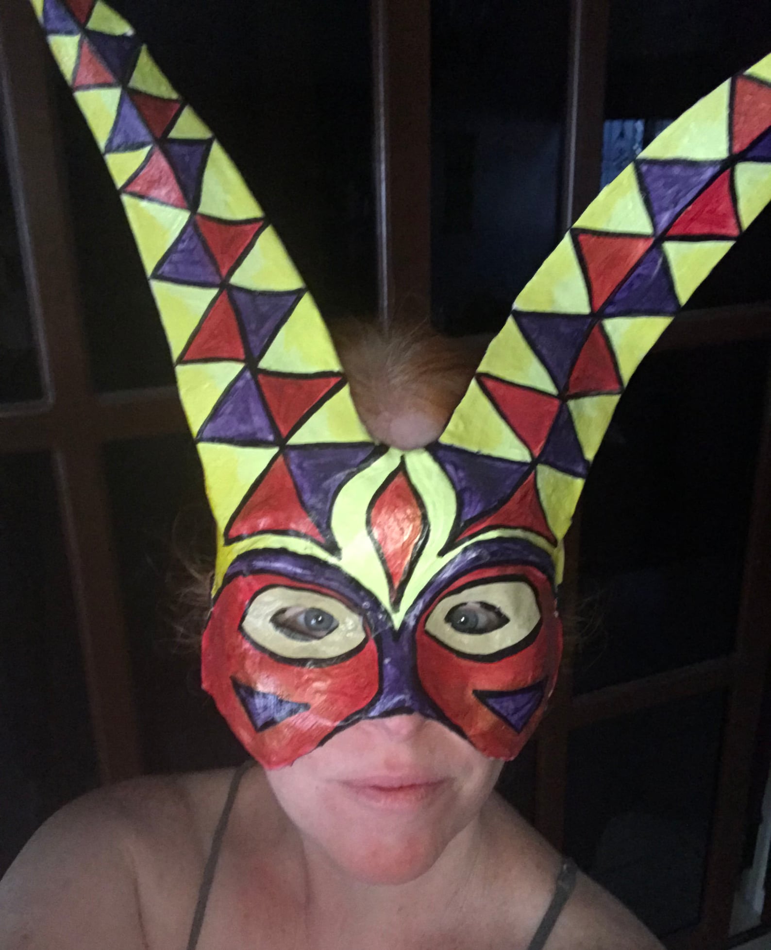 Carnival-mardi Gras Mask-jester-festival Mask Paper Mache | Etsy