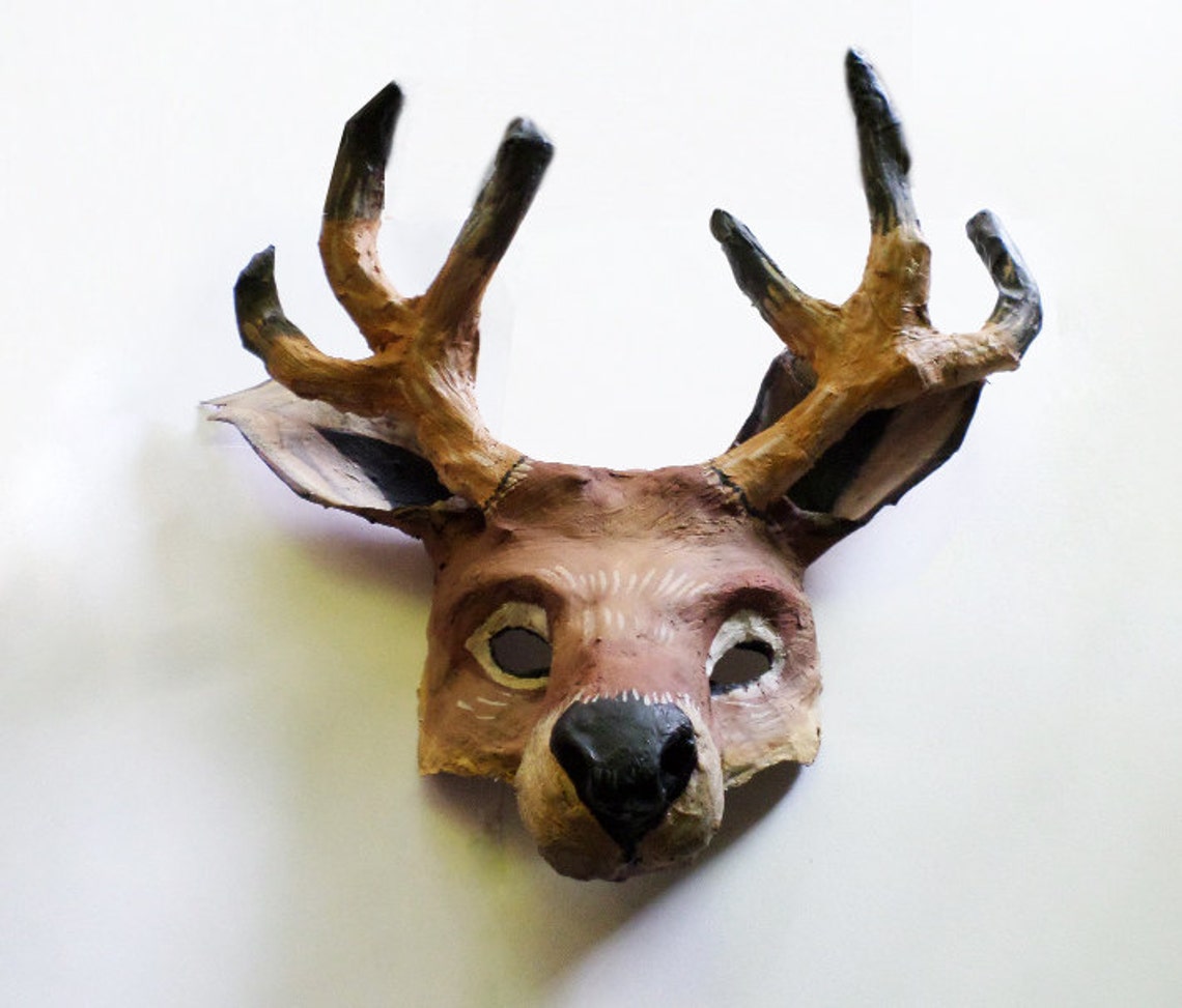 Reindeer Mask Wearable Reindeer Deer Christmas Santa | Etsy