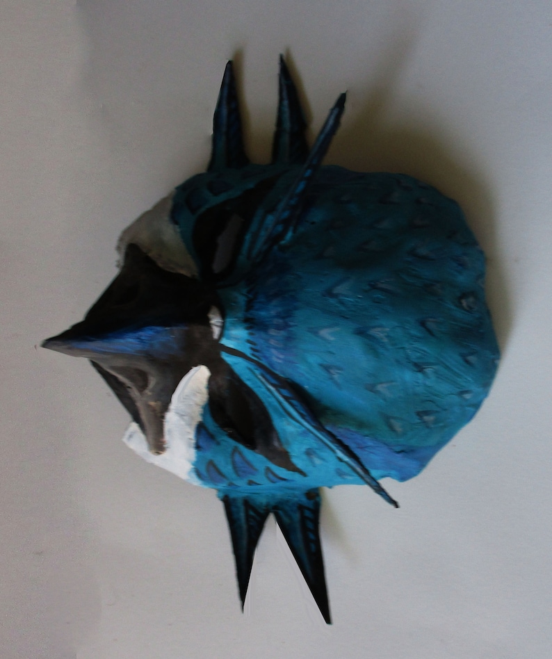 Blue Swallow Mask. Bird Mask Wearable Paper Mache Mask - Etsy