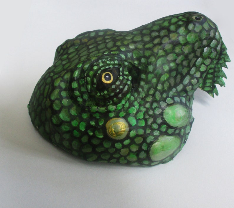 Iguana Mask Lizard Iguana Mask Paper Mache Wearable | Etsy