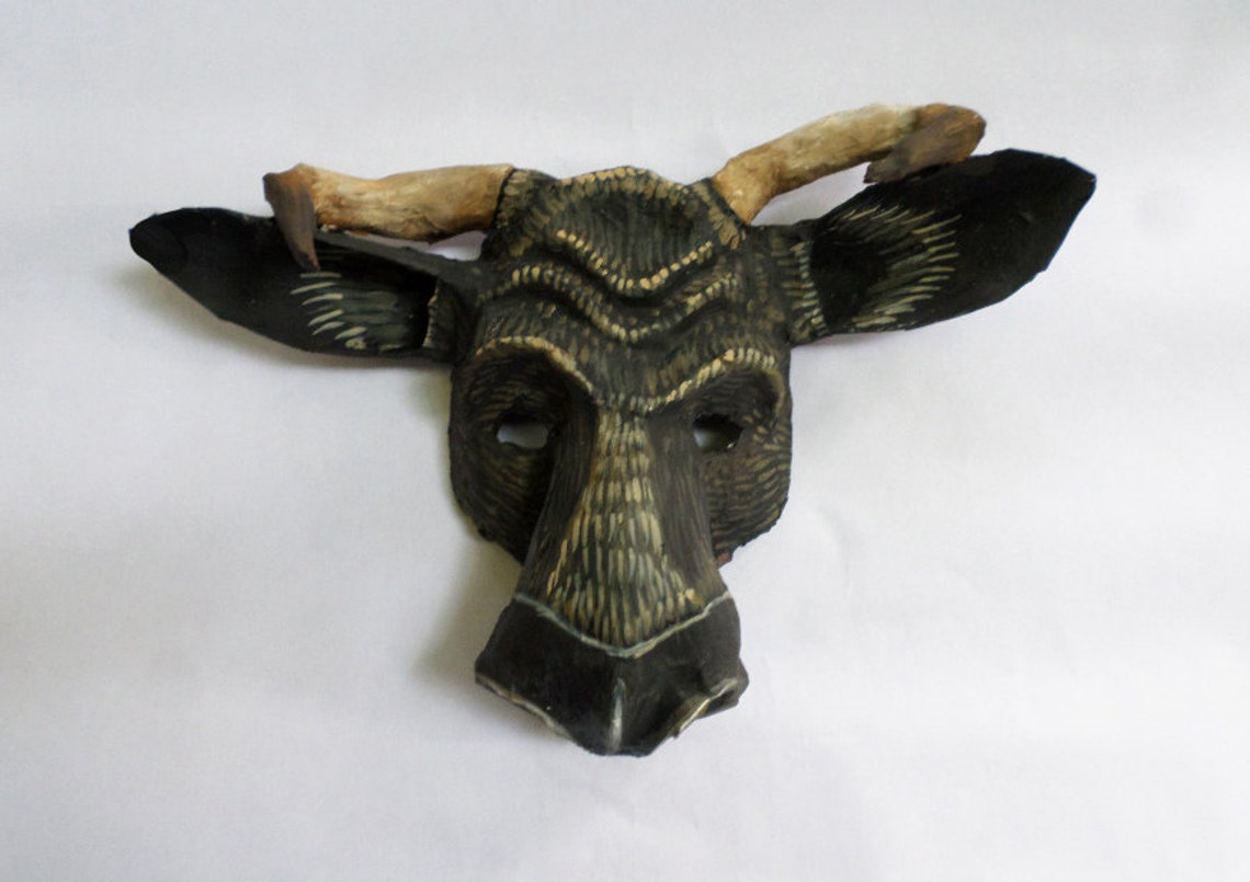 Minotaur Mask, Bull, Bull Mask, Mythical Creature, Paper Mache ...