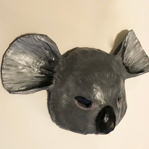 Koala Bear Mask, Koala Bear, Marsupial, Mask, Wearable, Paper Mache - Etsy