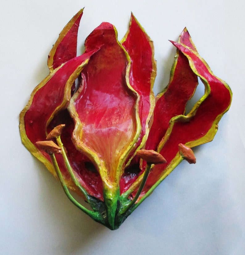 Flame Lily Mask Zimbabwe National Flower Lily Flower Mask - Etsy