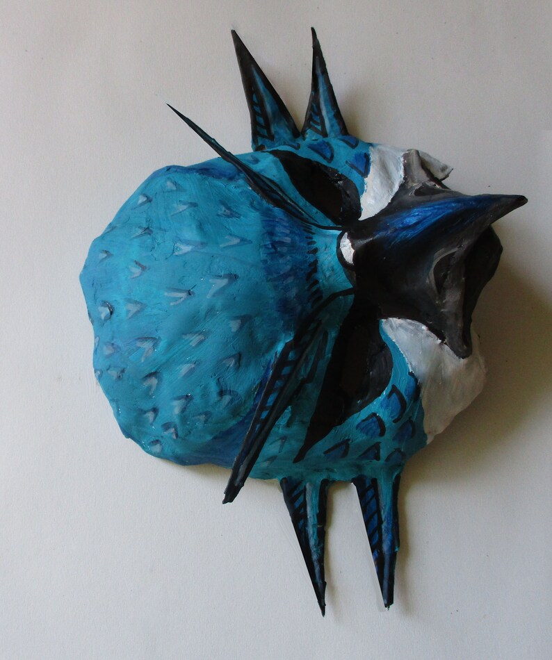 Blue Swallow Mask. bird mask wearable paper mache mask | Etsy