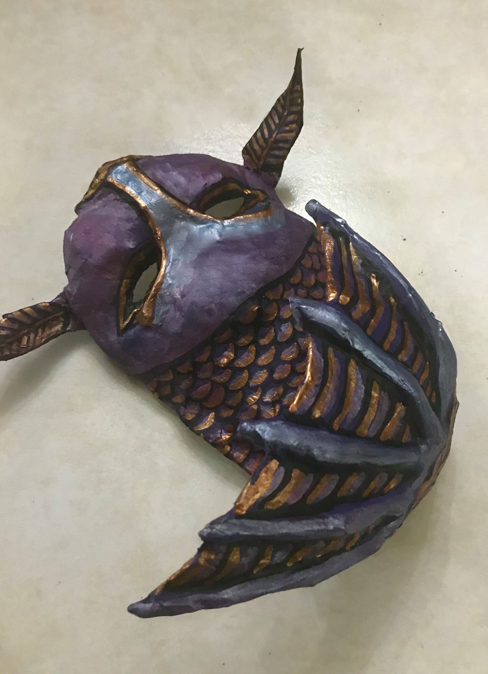 Venetian Fish Mask Fish Mask Mask Paper Mache Wearable - Etsy