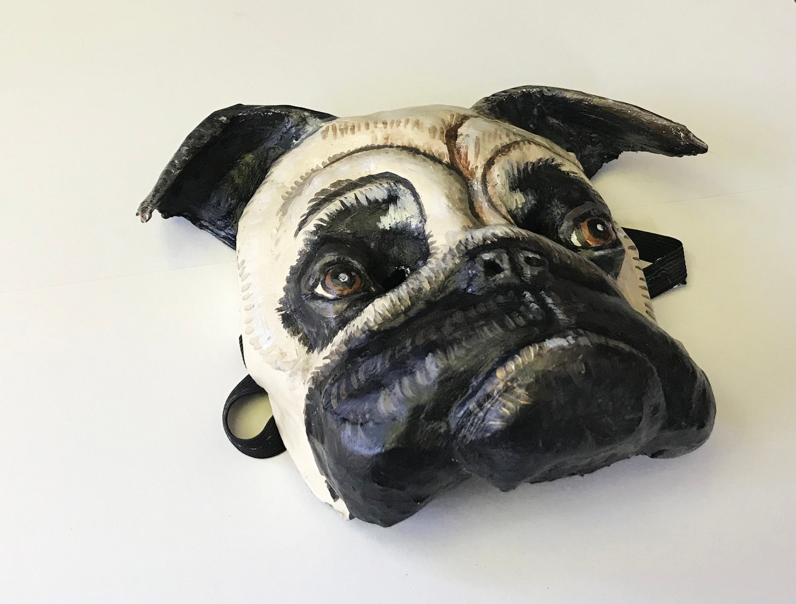 Pug Mask Dog Mask Paper Mache Wearable | Etsy