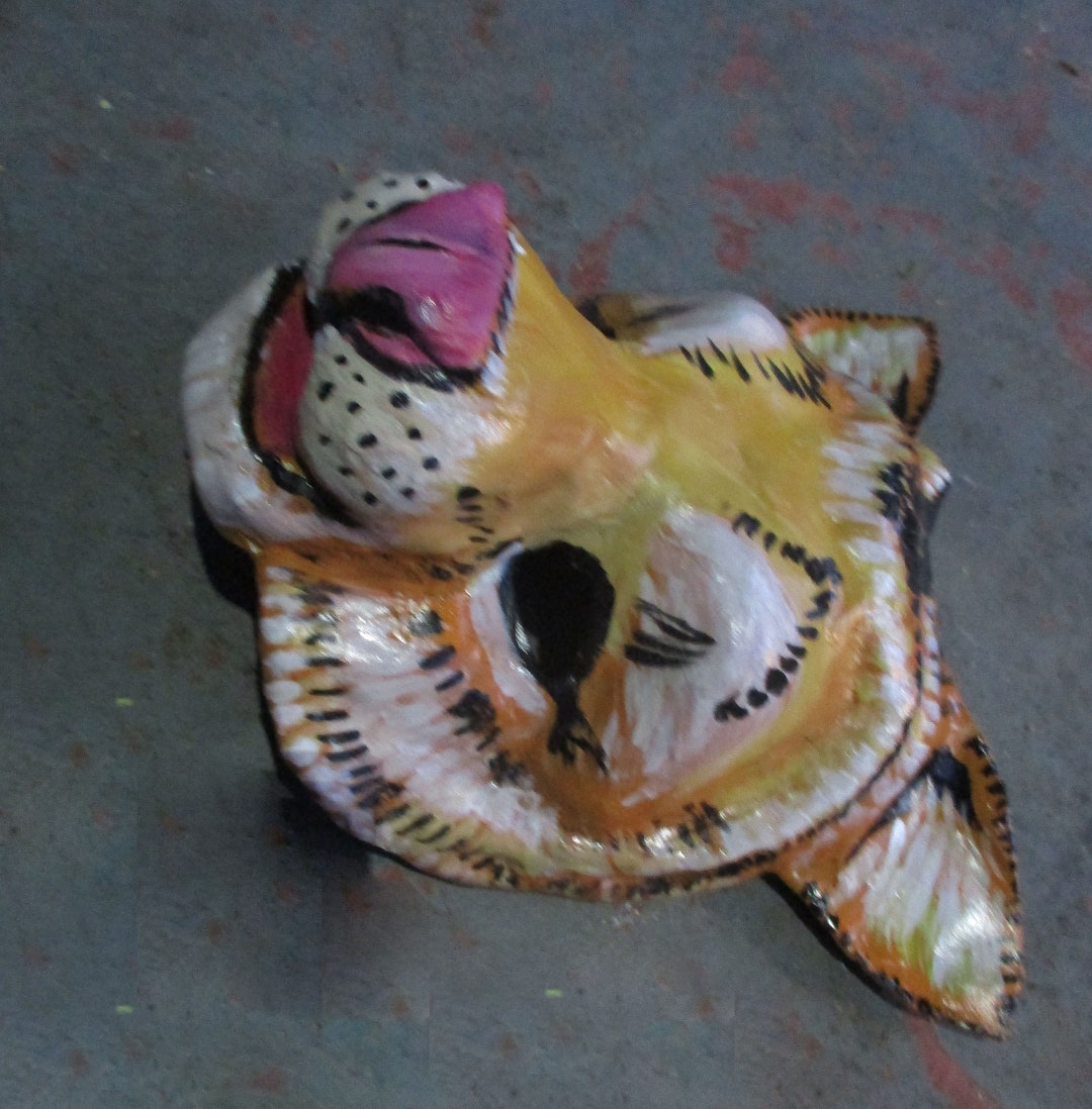 Tiger Cub Mask, Baby Bengal Tiger, Mask, Costume, Wearable, Paper Mach ...