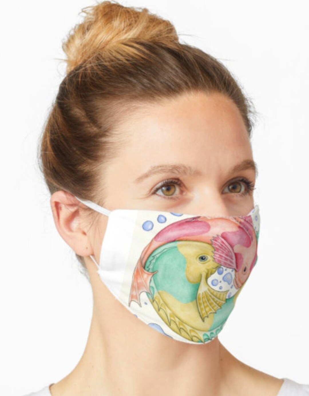 Circling Fish Face Covering-fabric Mask - Etsy