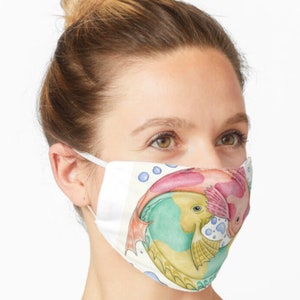 Circling Fish Face Covering-fabric Mask - Etsy