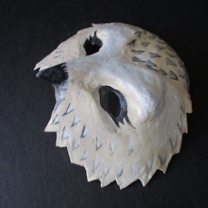 White Owl Mask, Eagle Owl, Owl Mask, Bird, Wearable, Paper Mache - Etsy