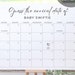 Minimalist Baby Due Date Calendar, Baby Shower Game, Floral, Guess Baby ...
