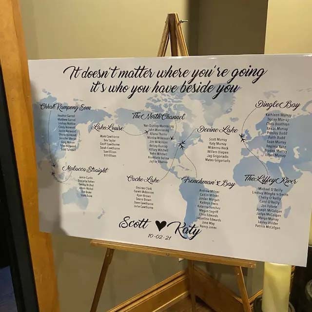 Custom World Map Seating Chart Printable Digital Personalized - Etsy Canada