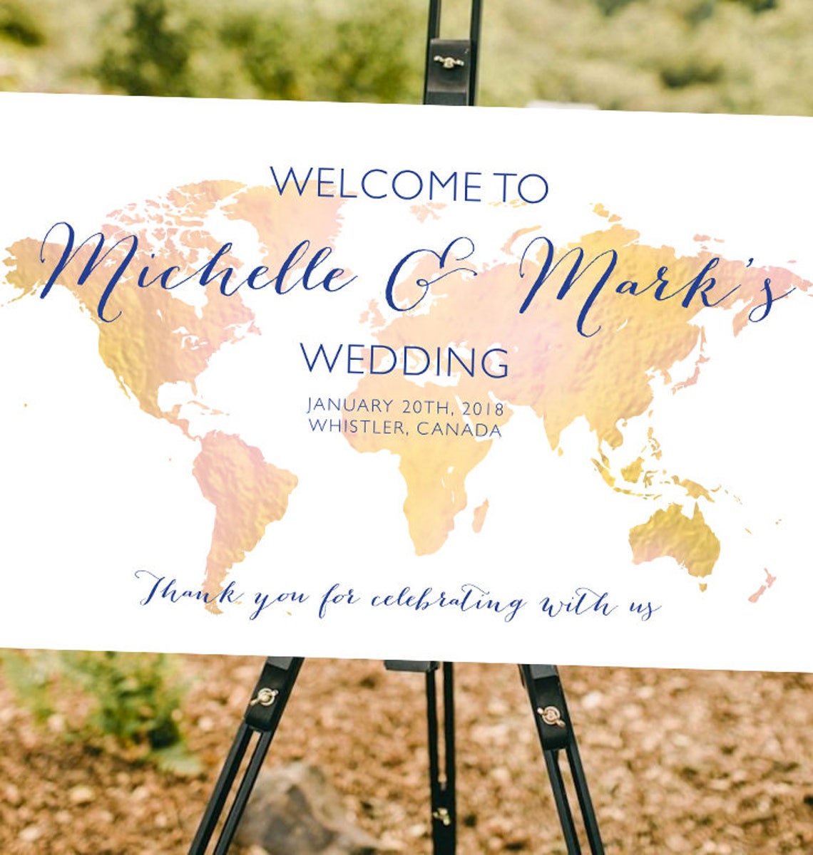 Travel Theme Welcome Sign for Engagement Parties Wedding | Etsy