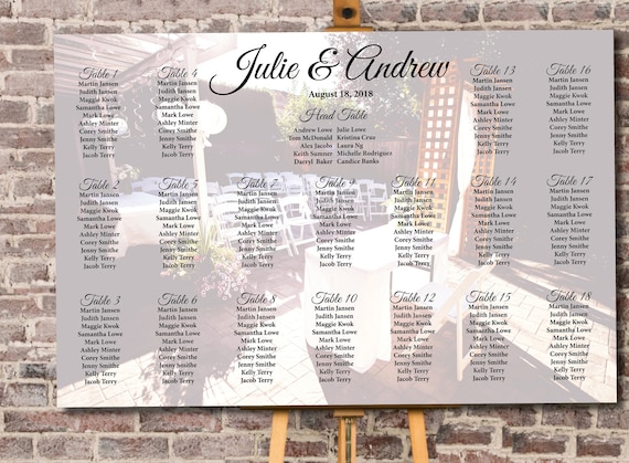 Photo Background Seating Chart Custom Seating Plan for | Etsy