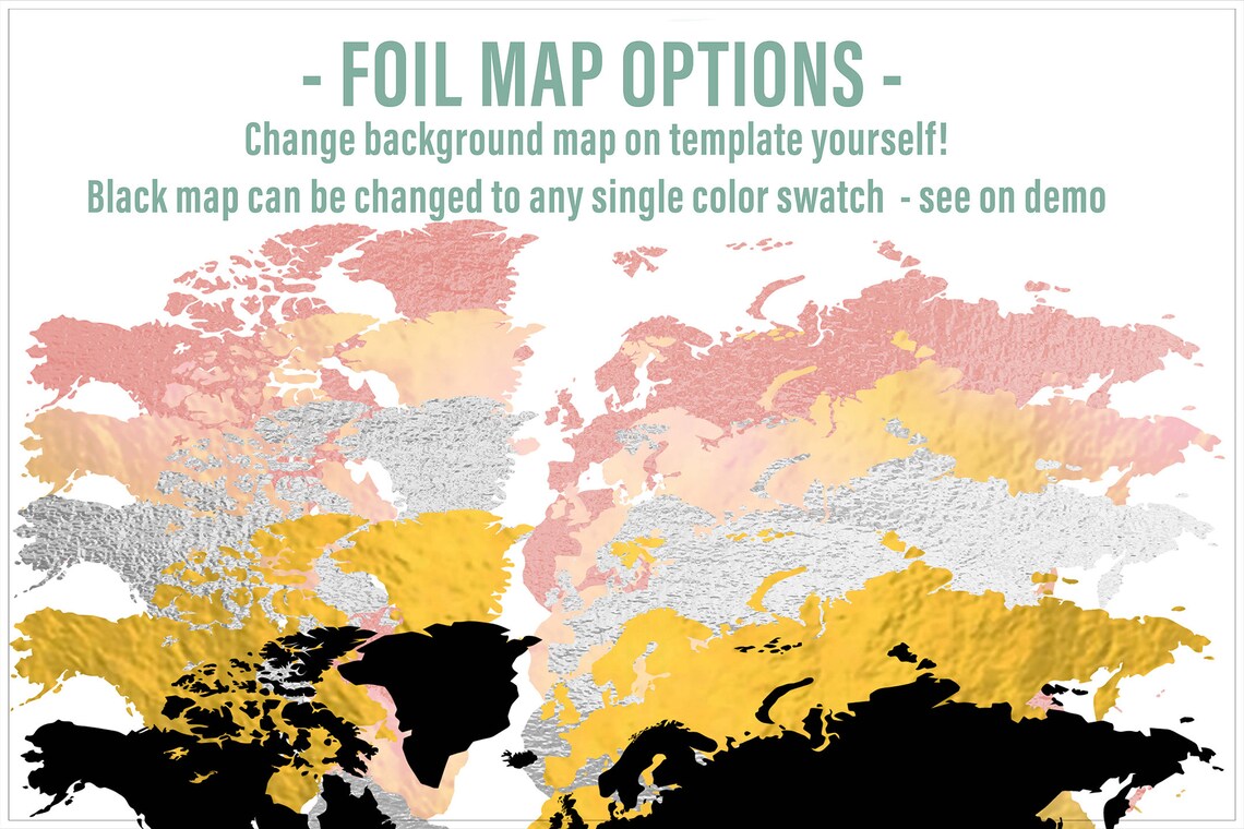 Map Welcome Sign for Weddings and Events DIY Custom Template - Etsy