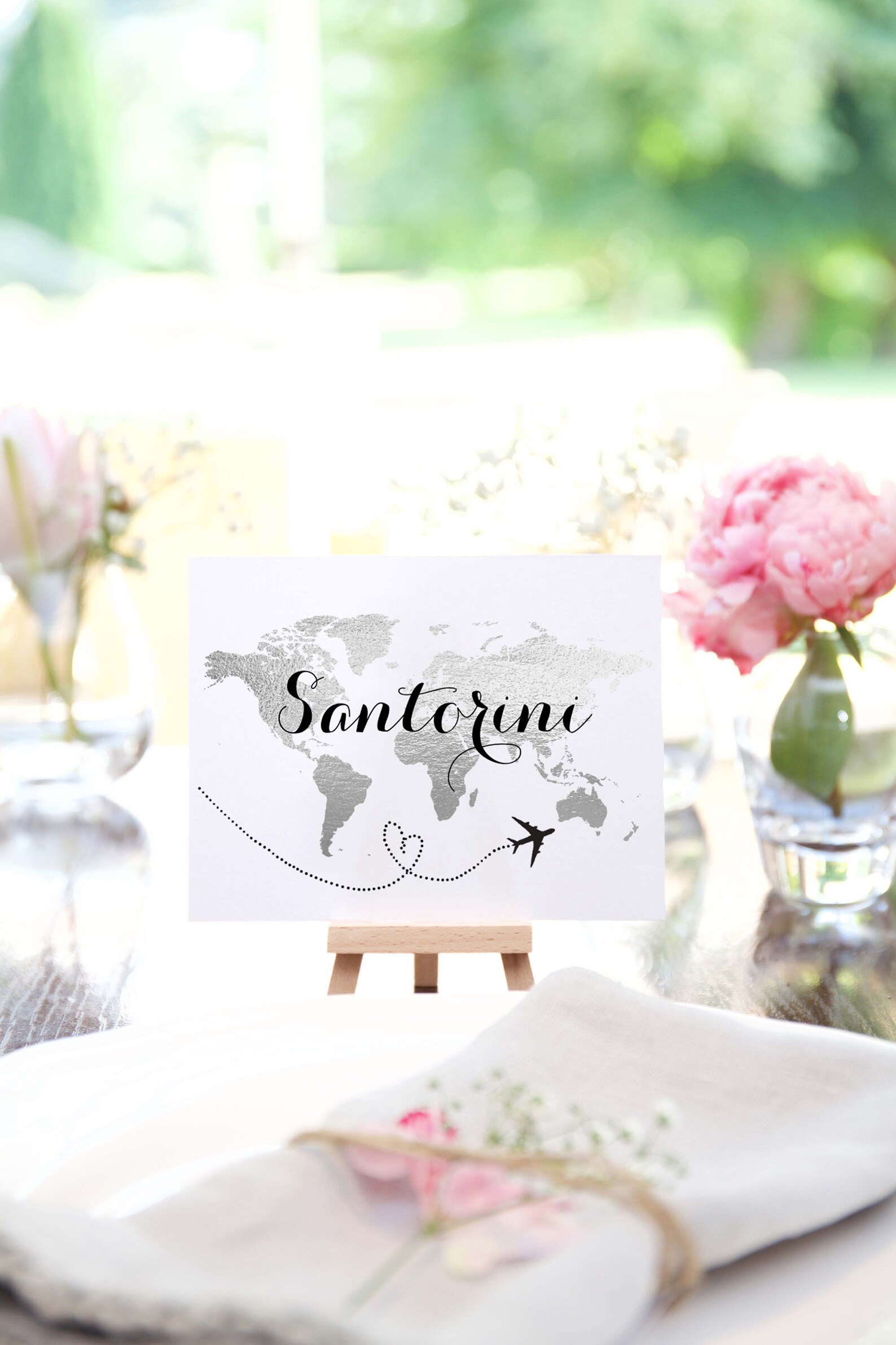 World Map Table Signs Custom Printable Wedding Table - Etsy