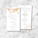 Travel Theme Wedding Program Printable - Travel, Adventure Themed or ...