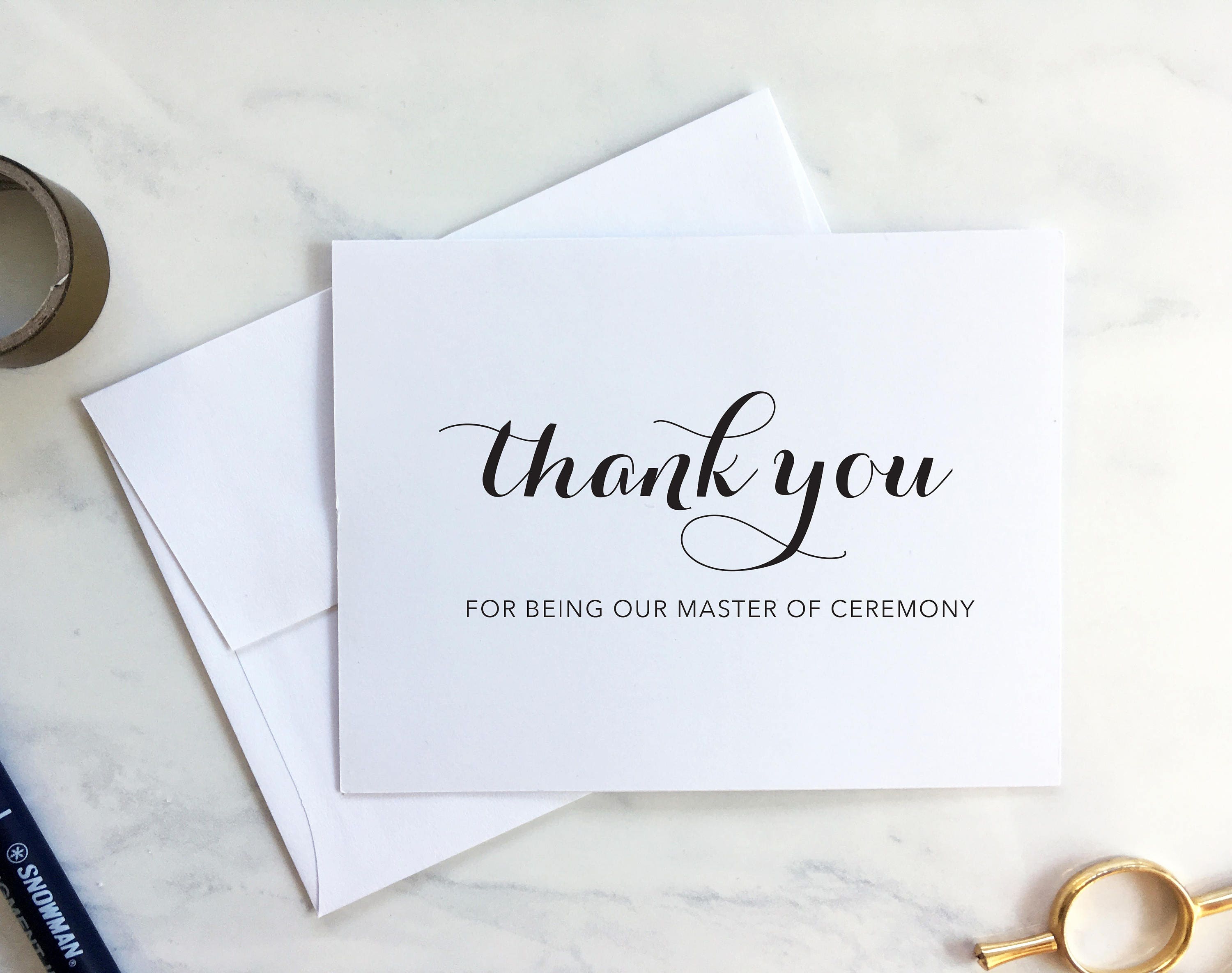 Thank You for Being Our Master of Ceremony MC Master of - Etsy Canada
