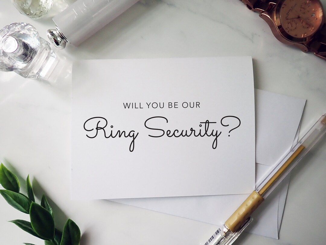 Ring Security Card Will You Be Our Ring Security Flower Girl Digital ...