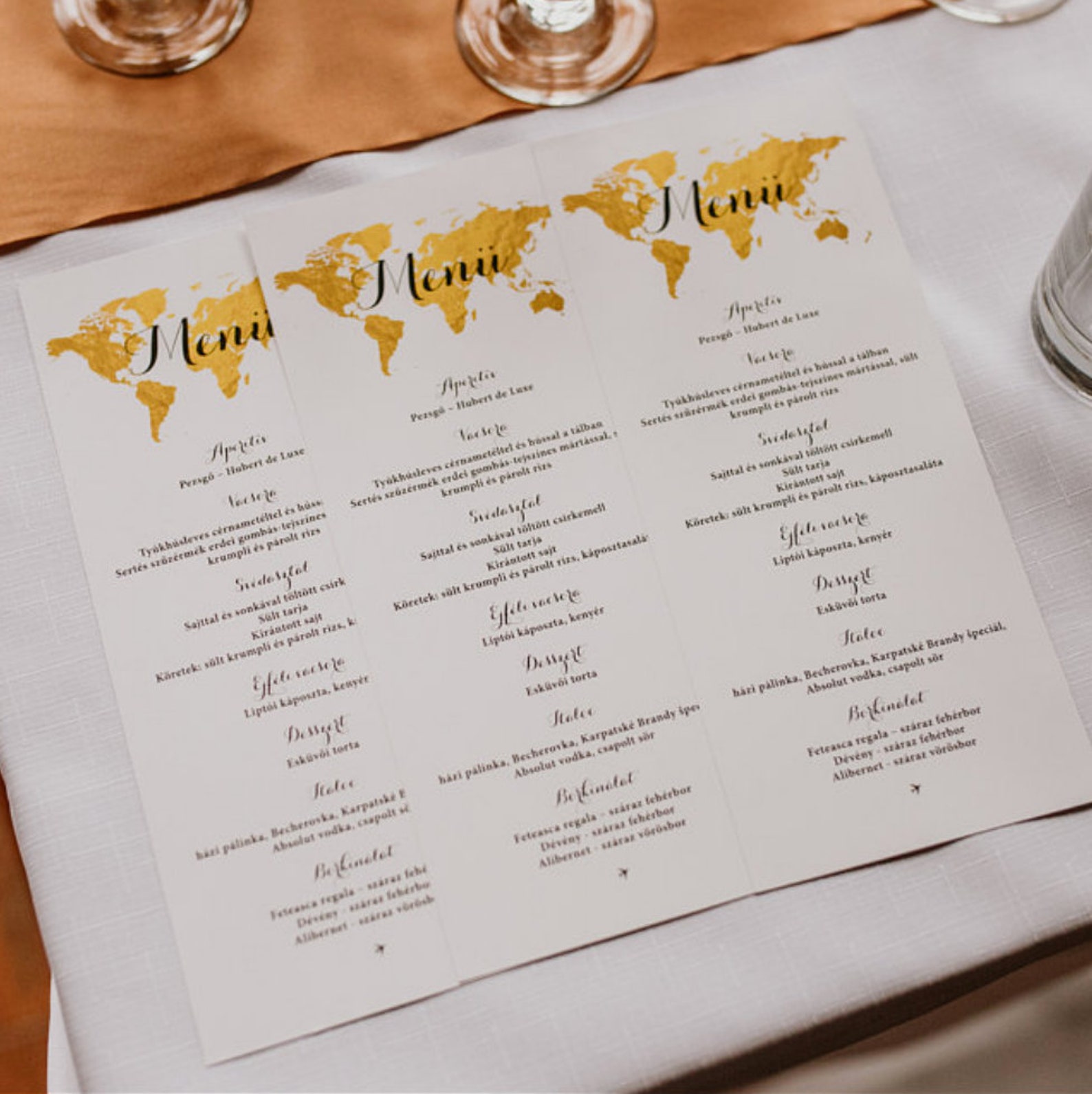 Wedding or Event Menu Customized Printable Travel Theme Menu | Etsy