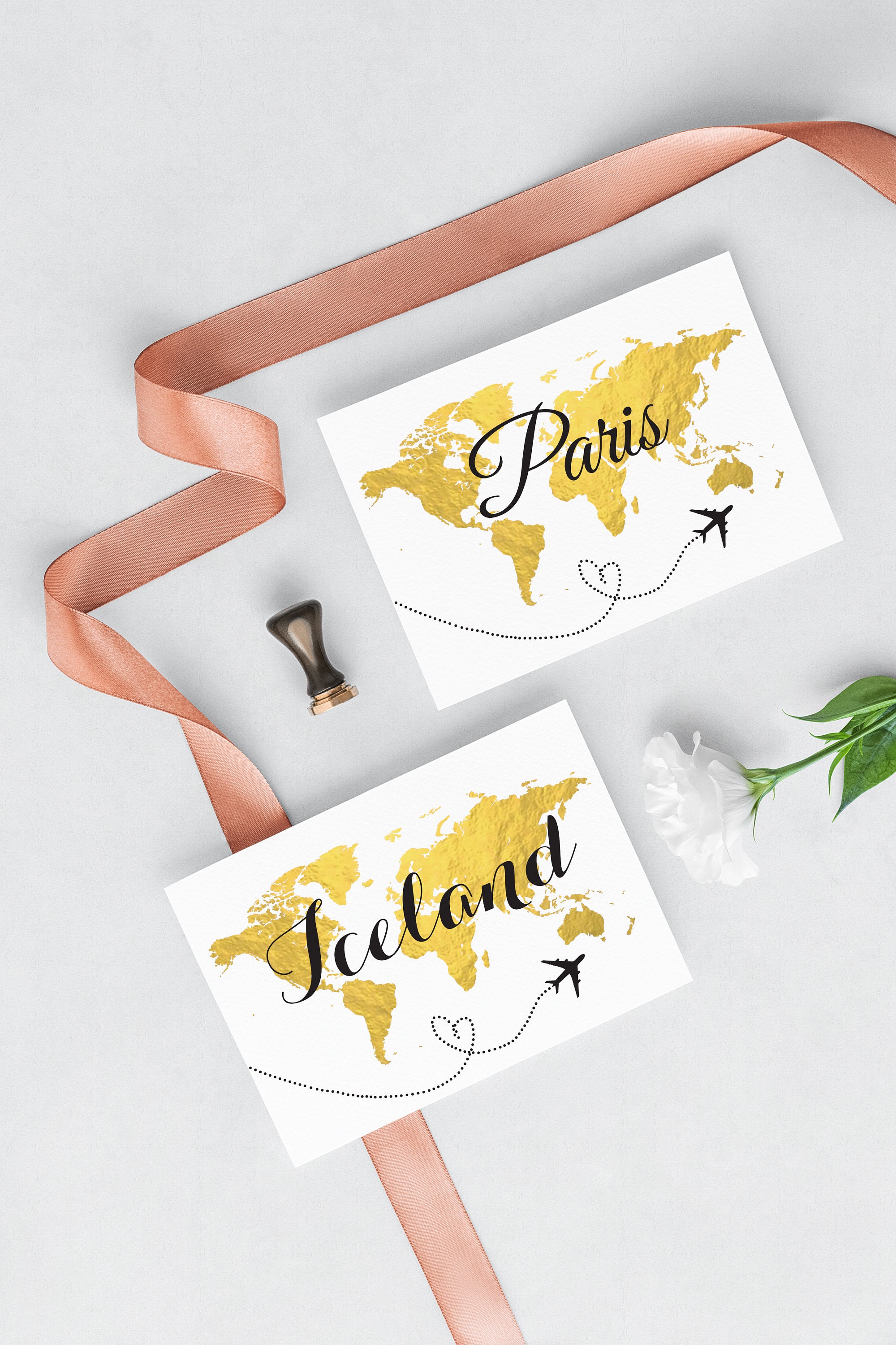 Travel Theme Custom Printable Wedding Table Numbers Cities | Etsy