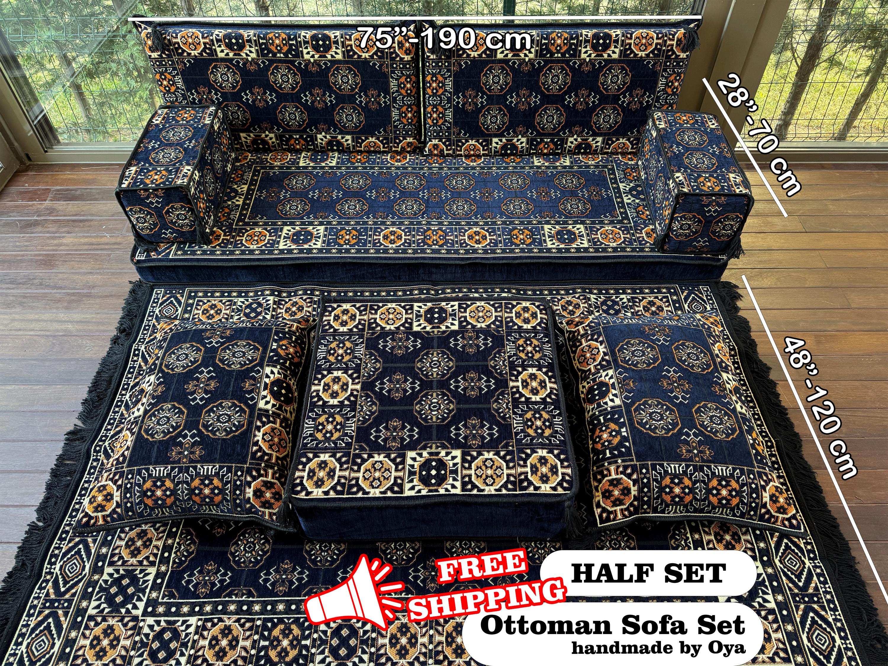 Trendy Floor Cushion Set, Turkish Sofa Set, Ethnic Home Decor Seating ...