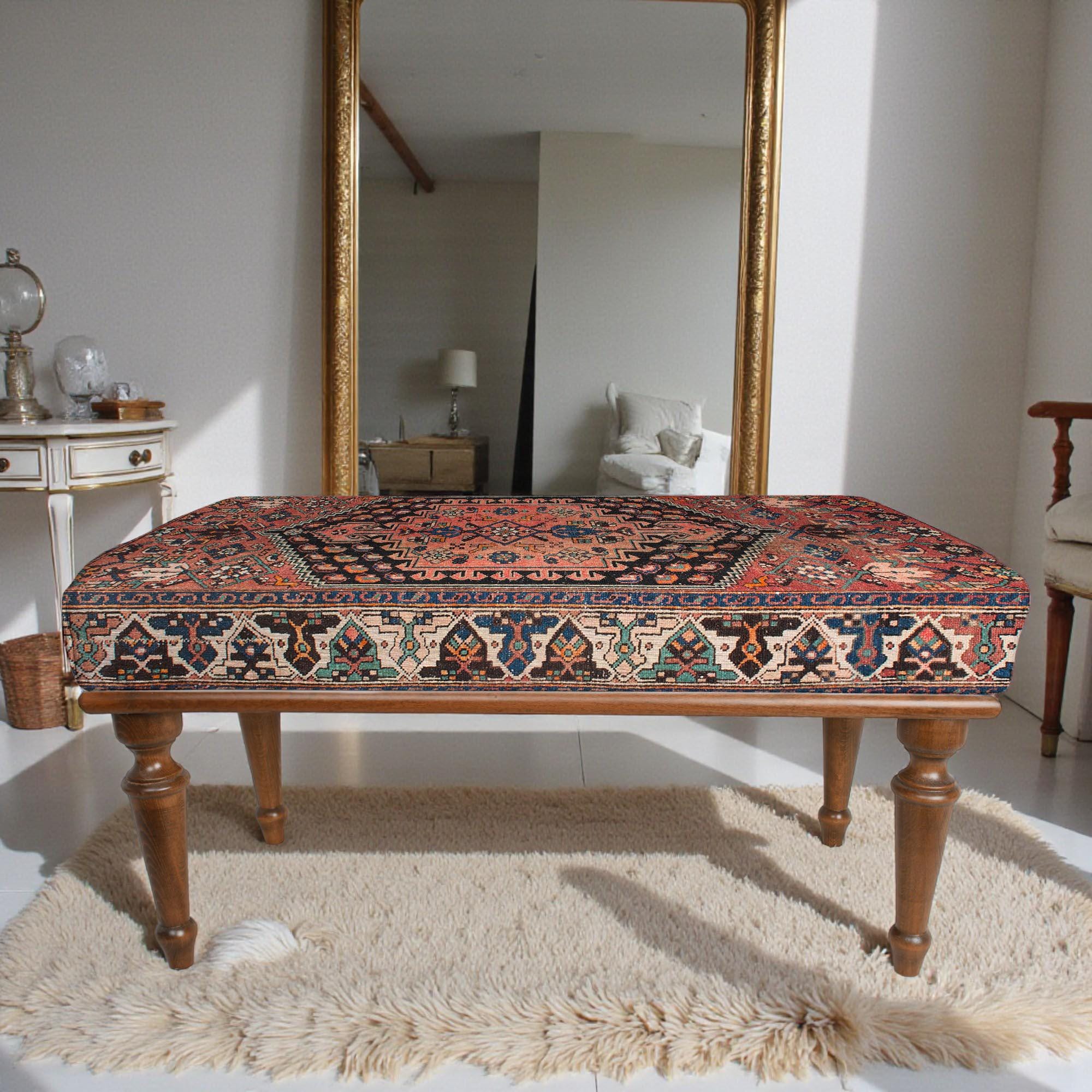 Persian Style Bench, Living Room Furniture, Ethnic Pattern Bench ...