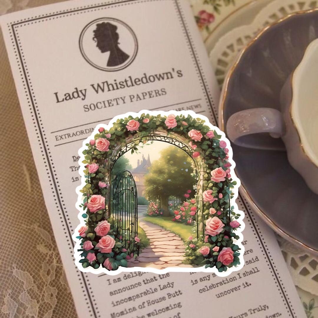 Bridgerton Netflix Garden Archway Sticker Romantic Garden Arch With ...